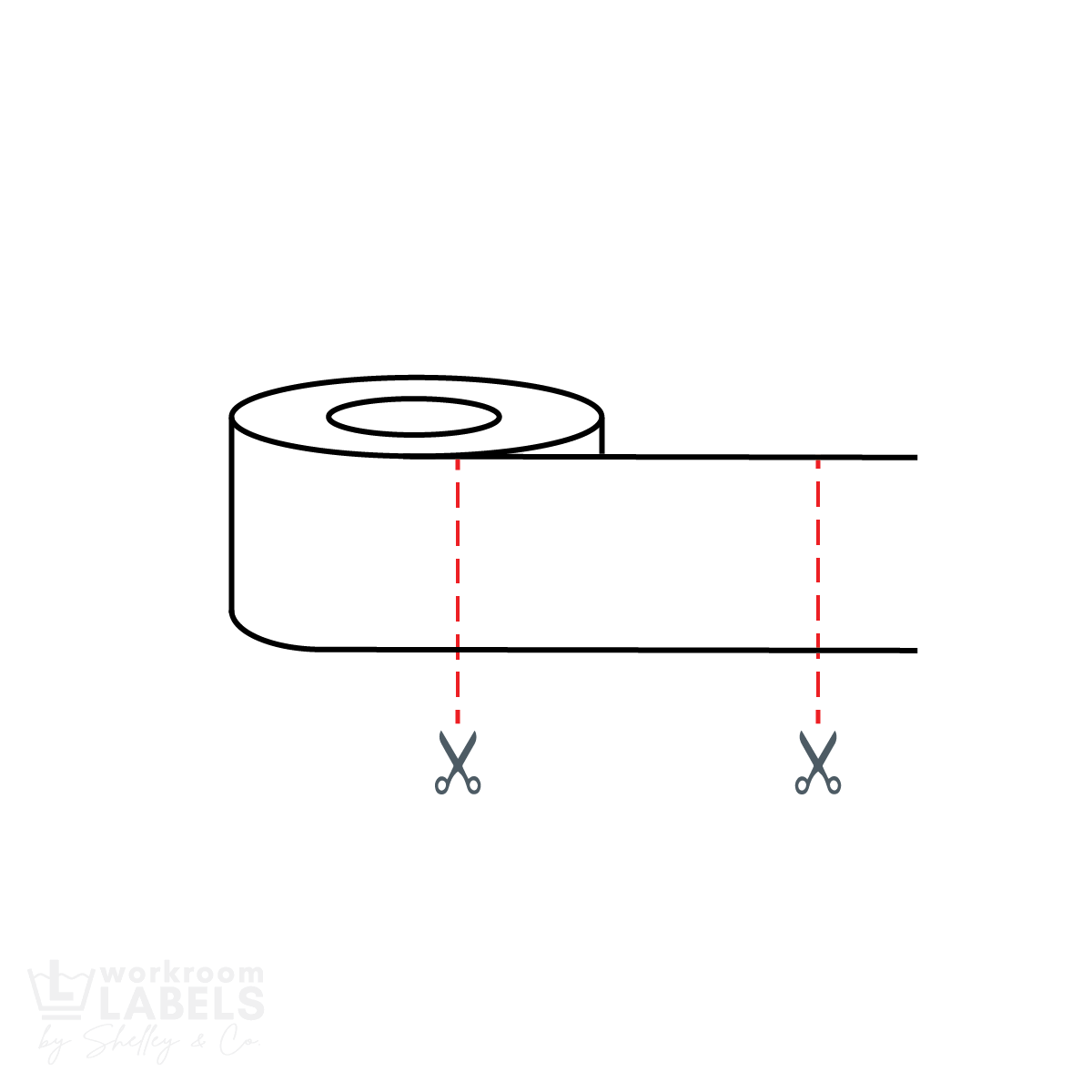 SMALL FOLDED SEAM LABELS – Workroom Labels